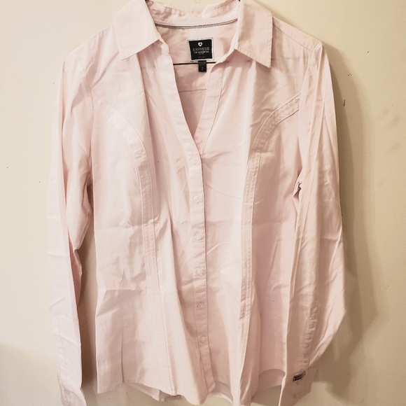 Express | Tops | Pastel Pink Buttondown Blouse | Poshmark